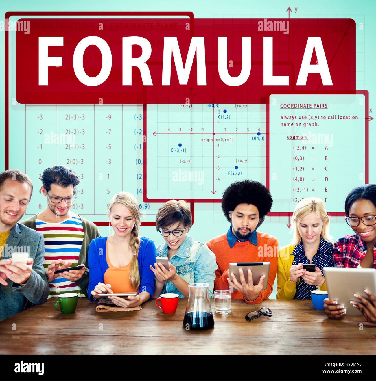 Formula Mathematics Calculation Chart Concept Stock Photo - Alamy