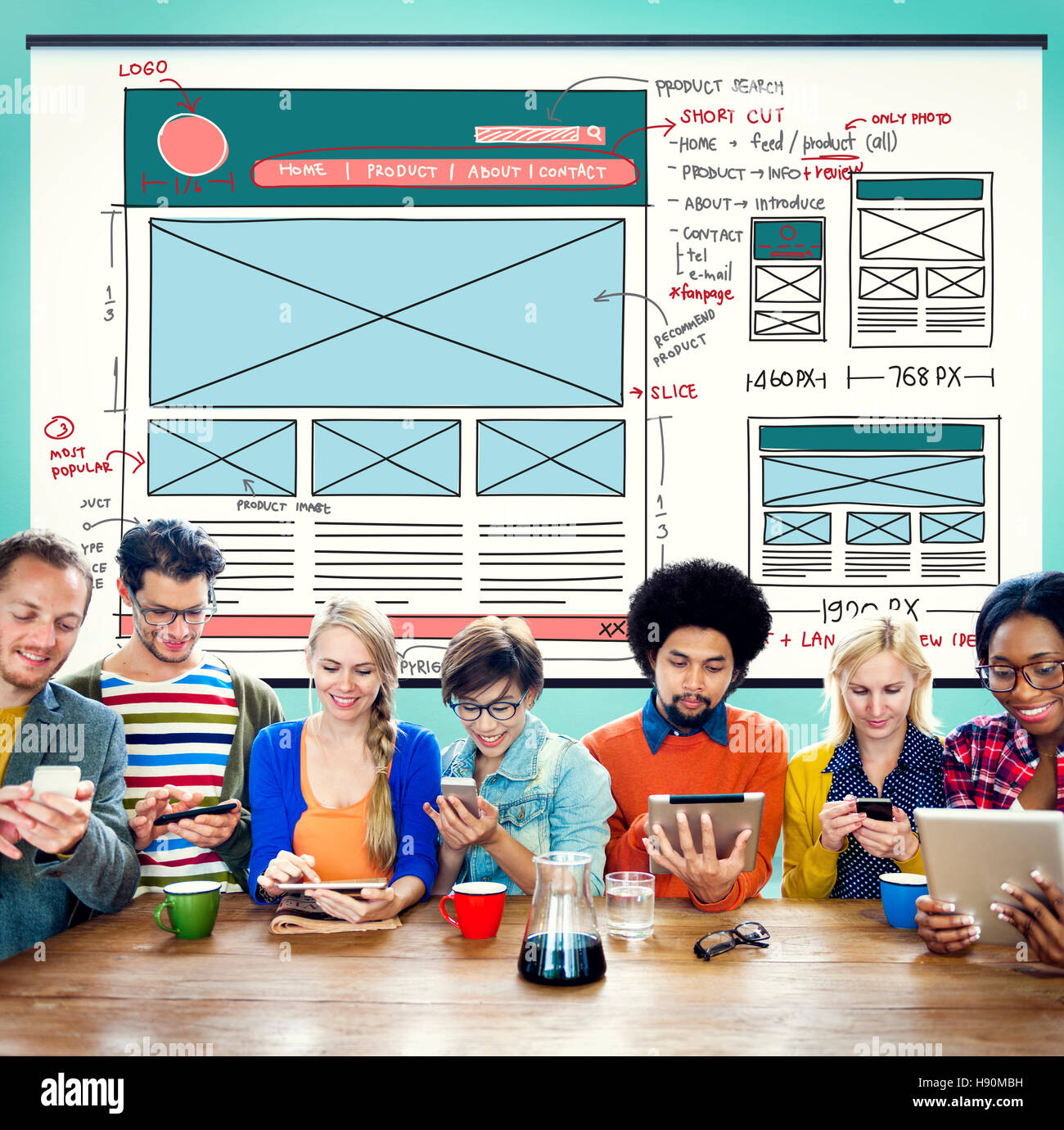 Design Graphic Framework Form Sketch Concept Stock Photo - Alamy