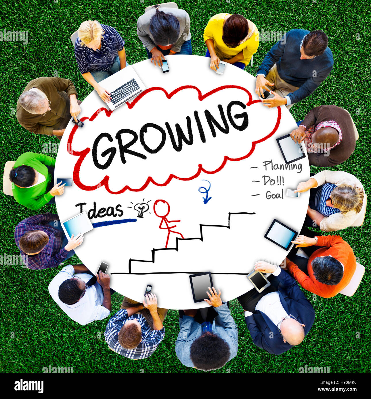 Growing Process Planning Improvement Development Concept Stock Photo ...