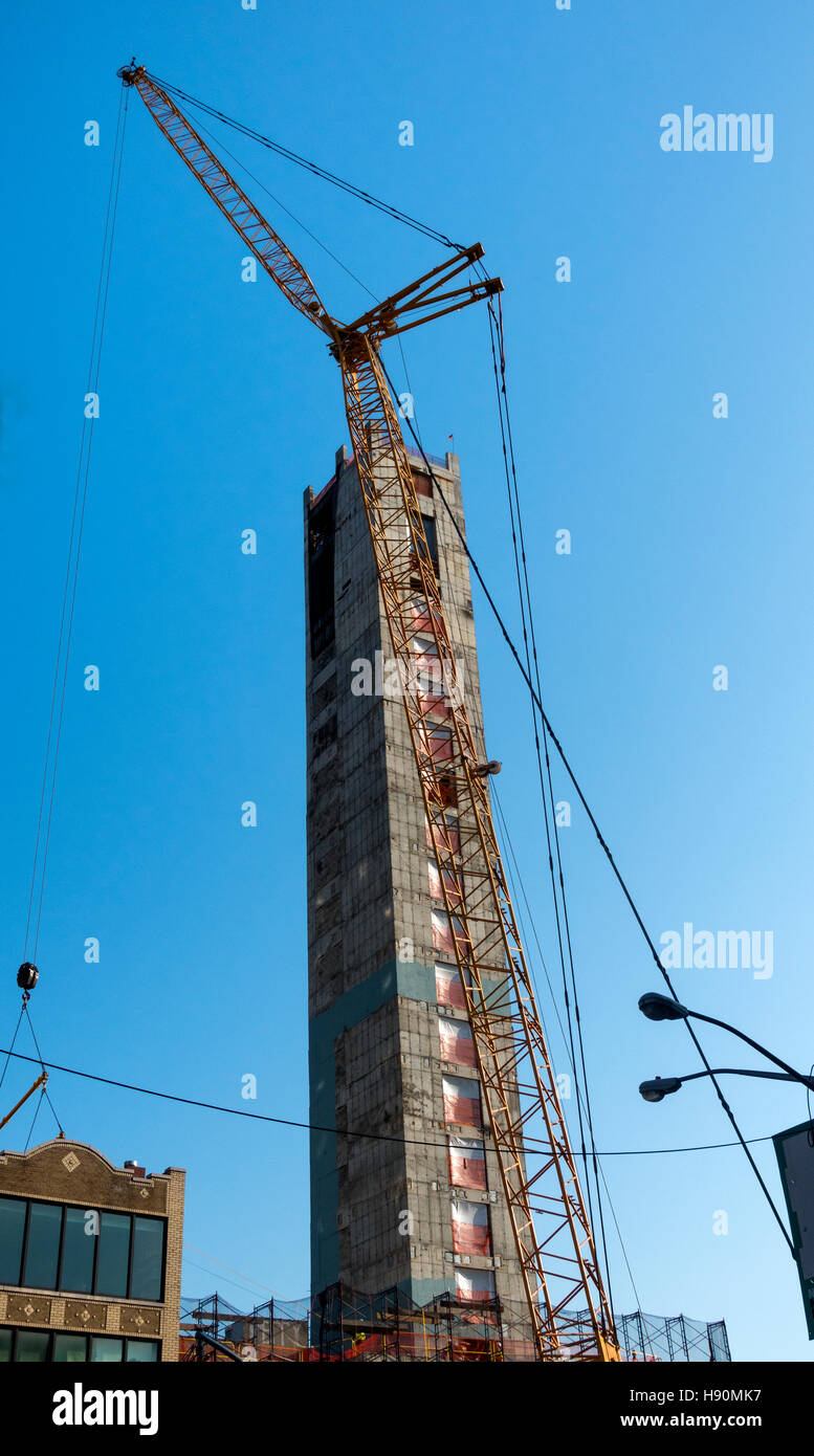 Lower East Side tower under construction in new York City Stock Photo ...