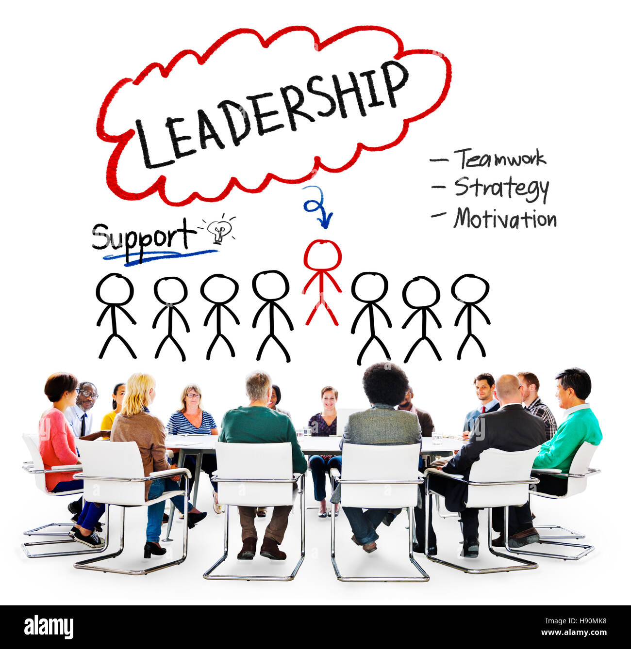 Lead Leadership Chief Team Partnership Concept Stock Photo - Alamy