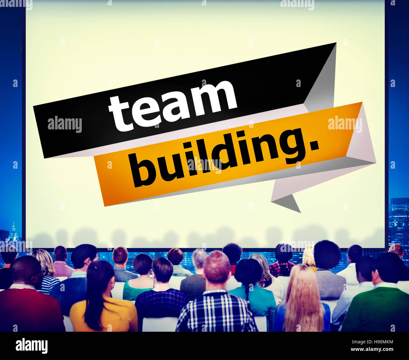 Team Building Cooperate Cooperation Management Concept Stock Photo - Alamy