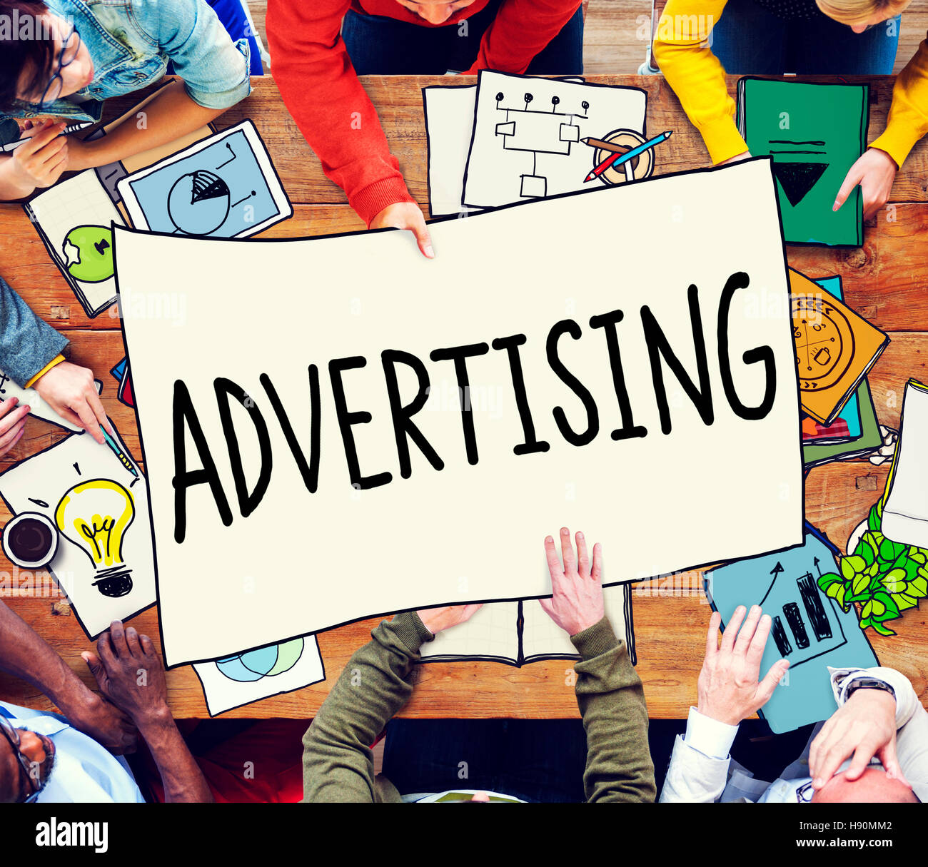 Advertising Commercial Marketing Strategy Promotion Concept Stock Photo ...