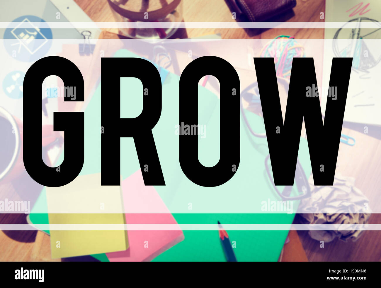 Grow Growth Development Improvement Increase Concept Stock Photo - Alamy