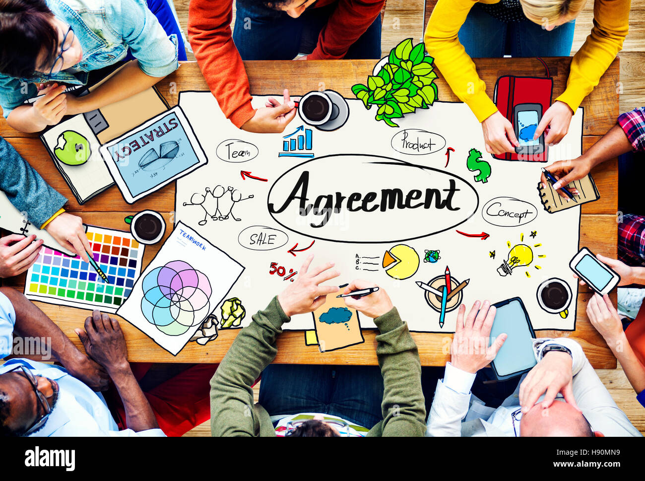 Agreement Collaboration Connection Cooperation Deal Concept Stock Photo ...