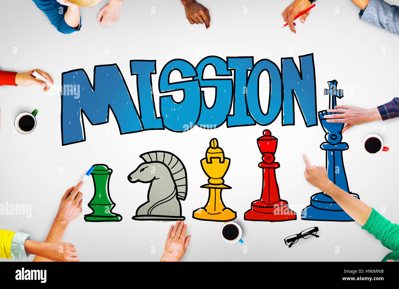 Mission Aim Aspirations Solution Strategy Concept Stock Photo - Alamy