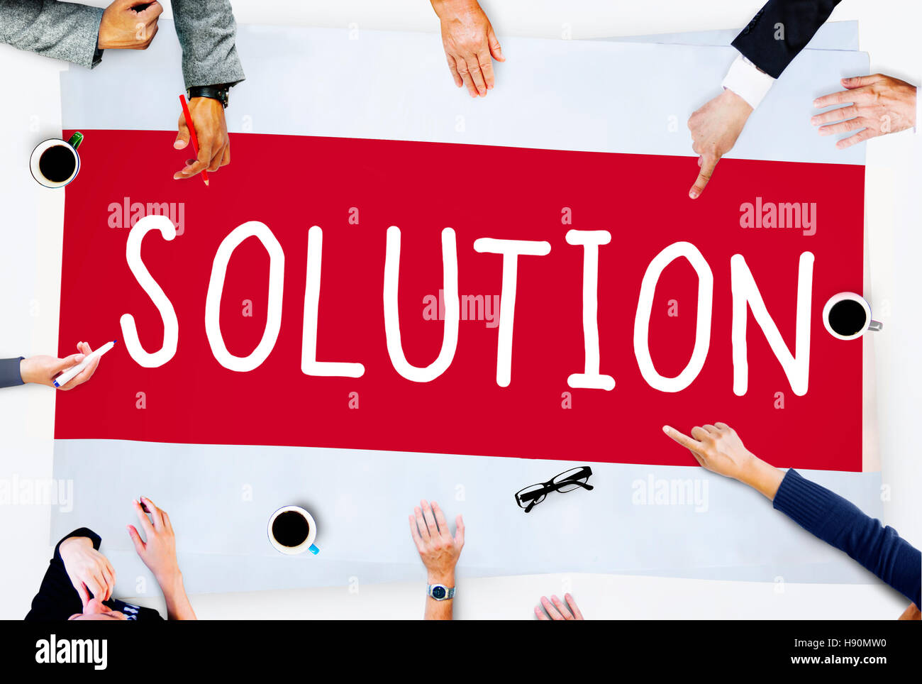 Solution Solving Problem Resolve Strategy Concept Stock Photo - Alamy