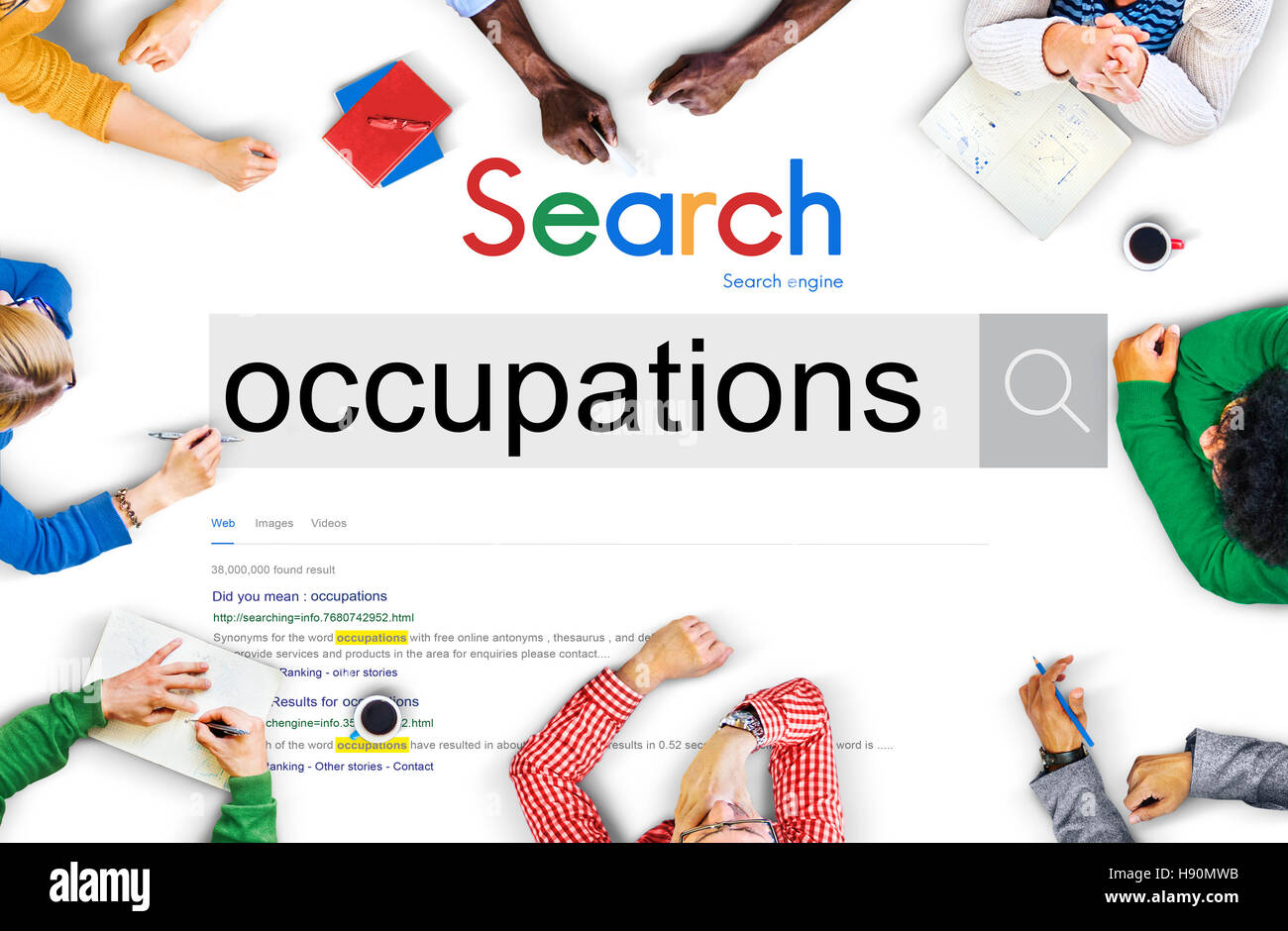 Occupations Career Employment Recruitment Position Concept Stock Photo ...