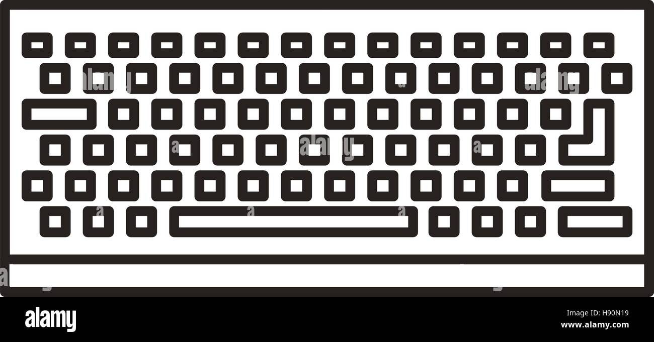 keyboard computer isolated icon vector illustration design Stock Vector ...