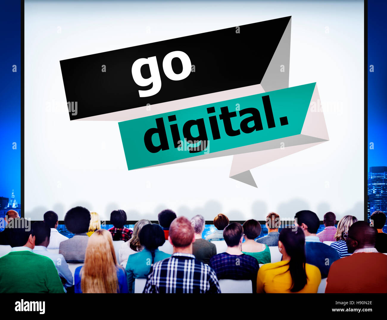 Go Digital Modern Latest Technology Upgrade Concept Stock Photo - Alamy