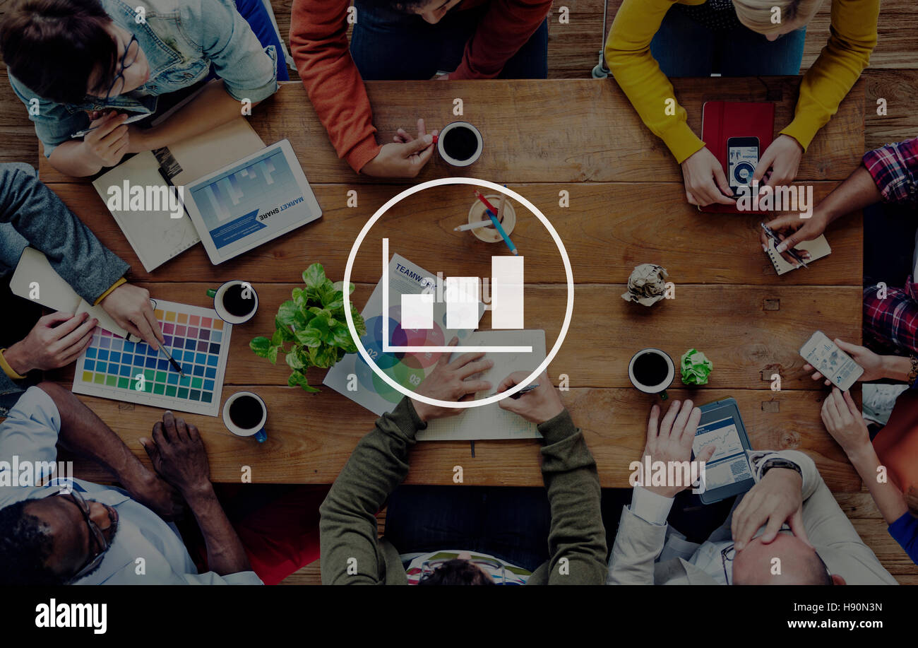 Bar Graph Marketing Analyzing Growth Increase Concept Stock Photo - Alamy