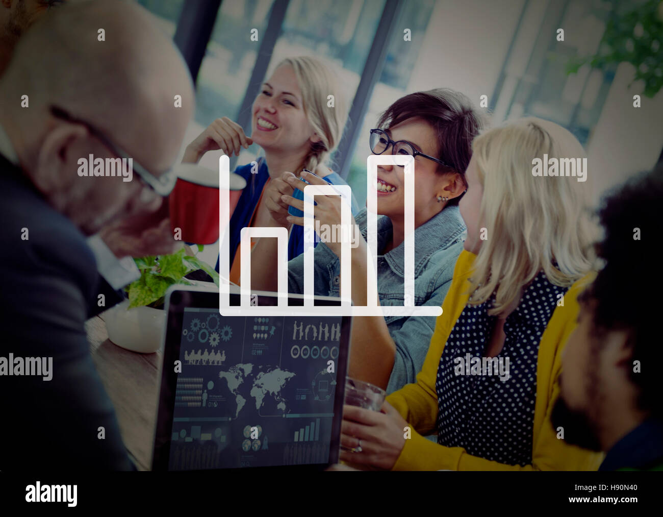 Bar Graph Marketing Analyzing Growth Increase Concept Stock Photo - Alamy