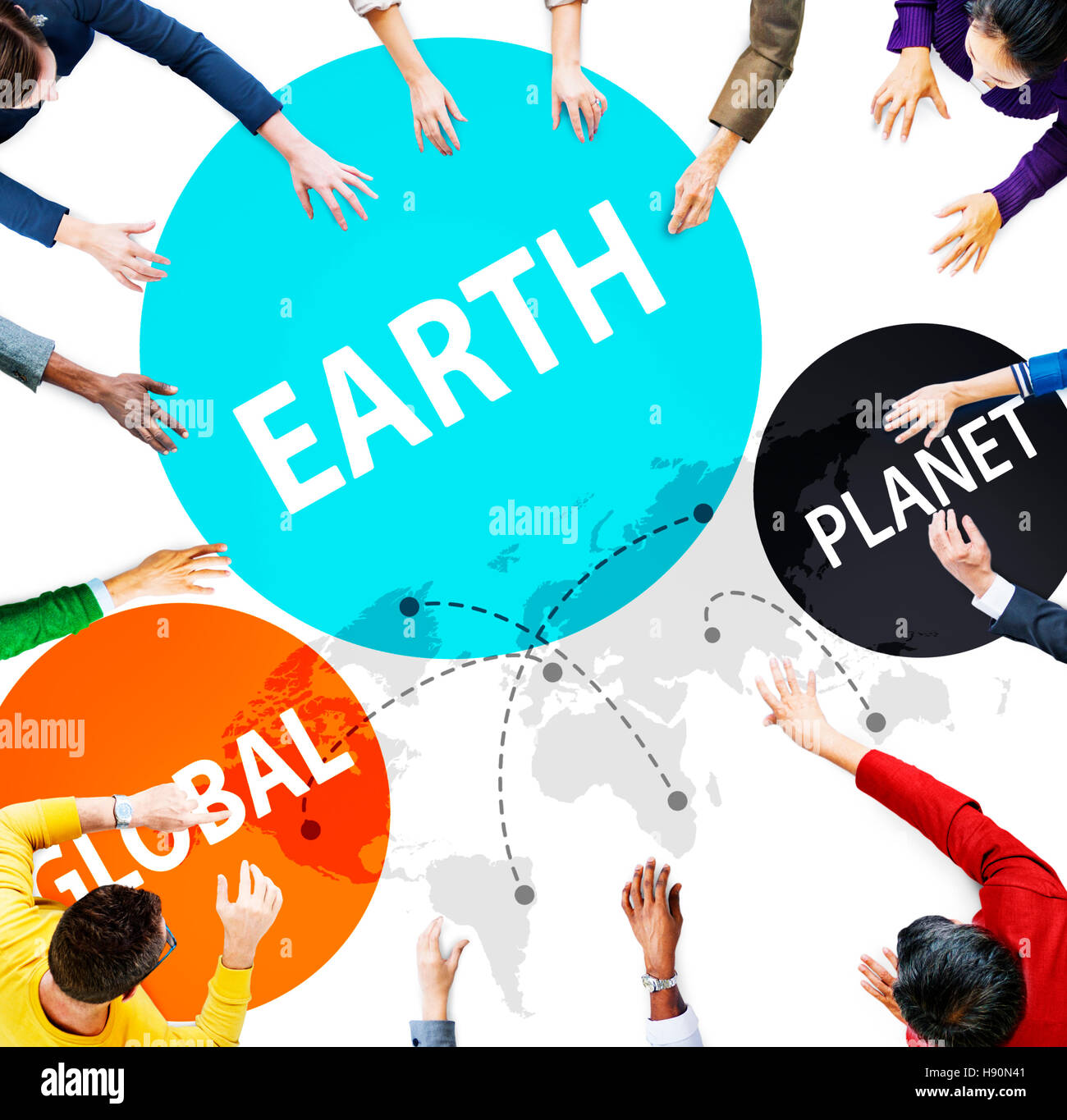 Earth Global Planet Globalization Connection Concept Stock Photo - Alamy