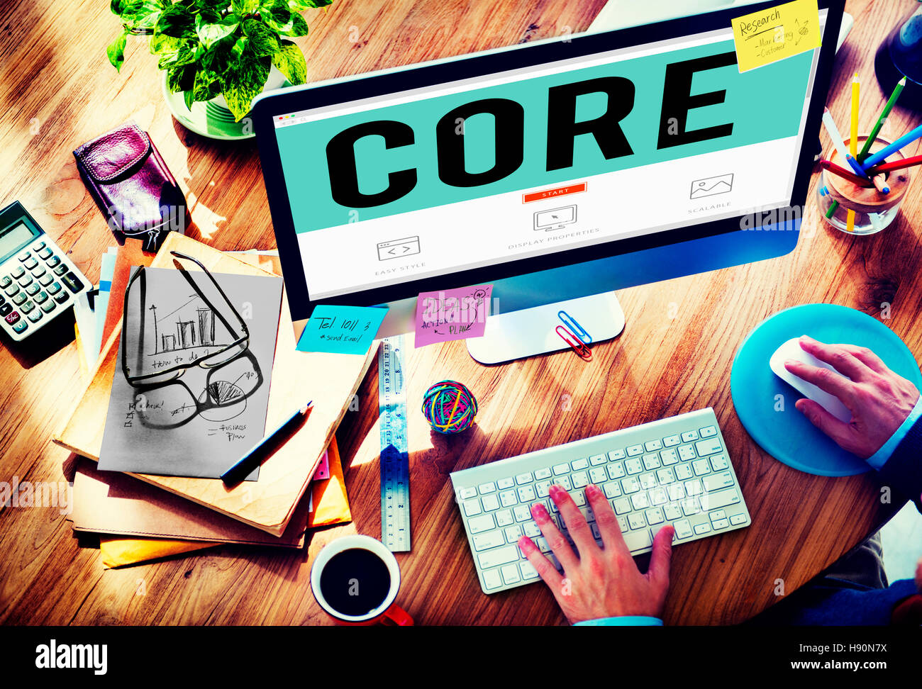 Core Core Values Focus Goals Ideology Main Purpose Concept Stock Photo ...