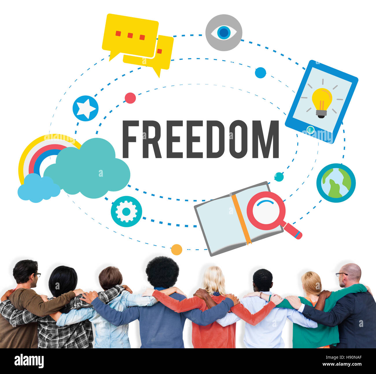 Freedom Free Inspiration Emancipation Independence Concept Stock Photo ...