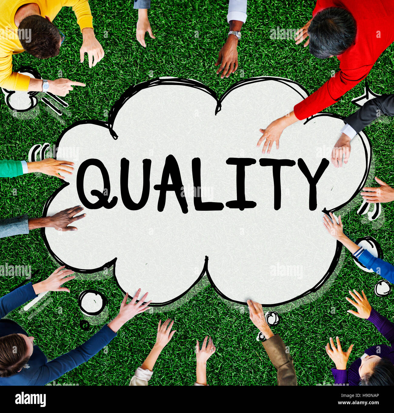 Quality Grade Level Guarantee Value Status Concept Stock Photo - Alamy