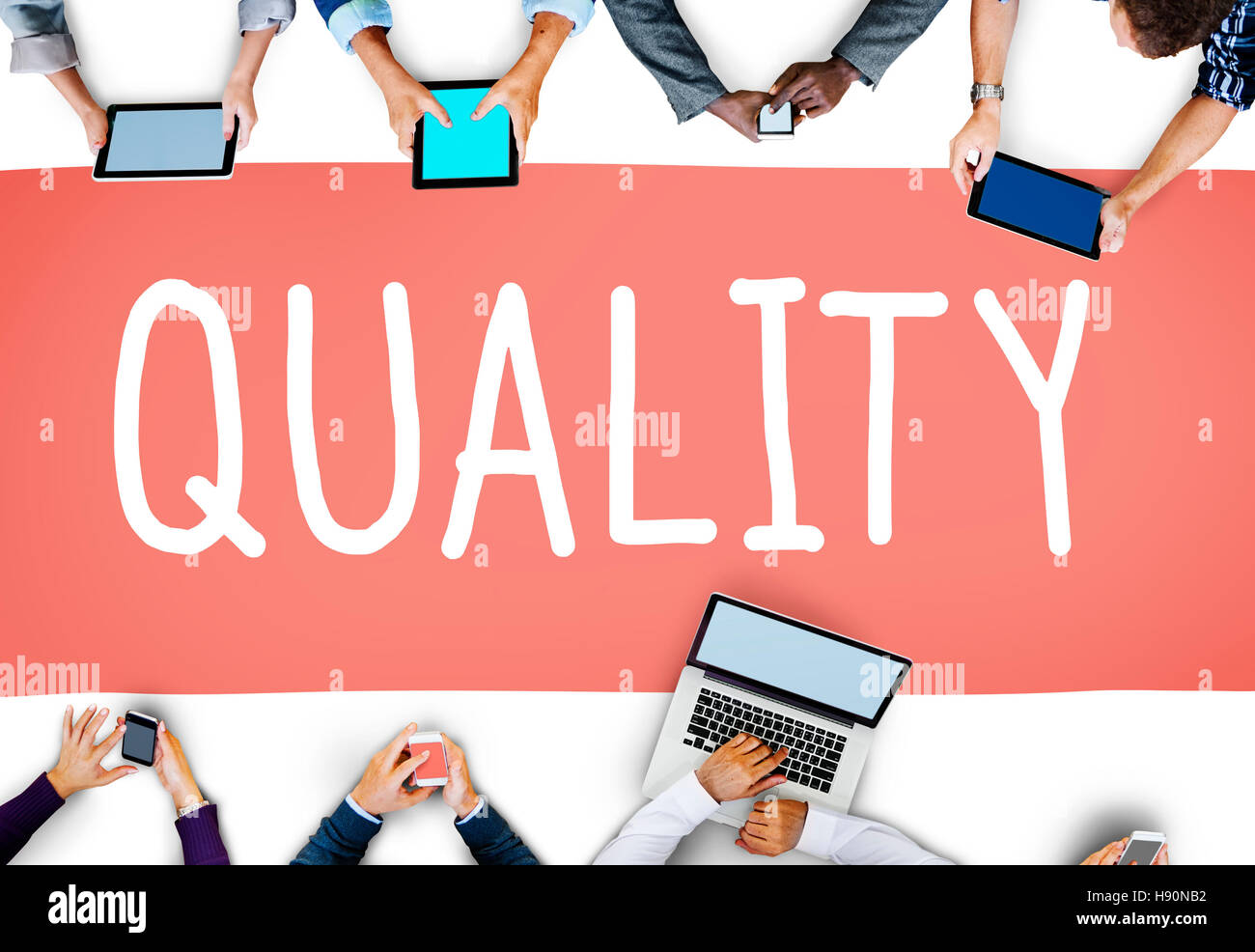 Quality Grade Level Guarantee Value Status Concept Stock Photo - Alamy