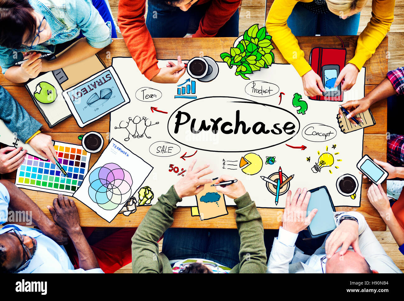 Purchase Retail Commerce Marketing Concept Stock Photo - Alamy