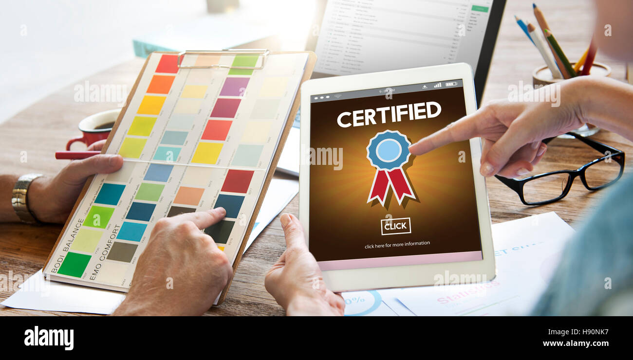 Certified Approval Agreement Confirmation Concept Stock Photo - Alamy