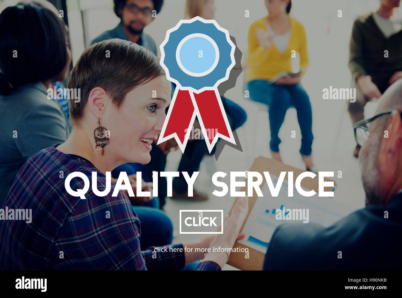 Quality Service Care Excellence Guarantee Rank Concept Stock Photo - Alamy