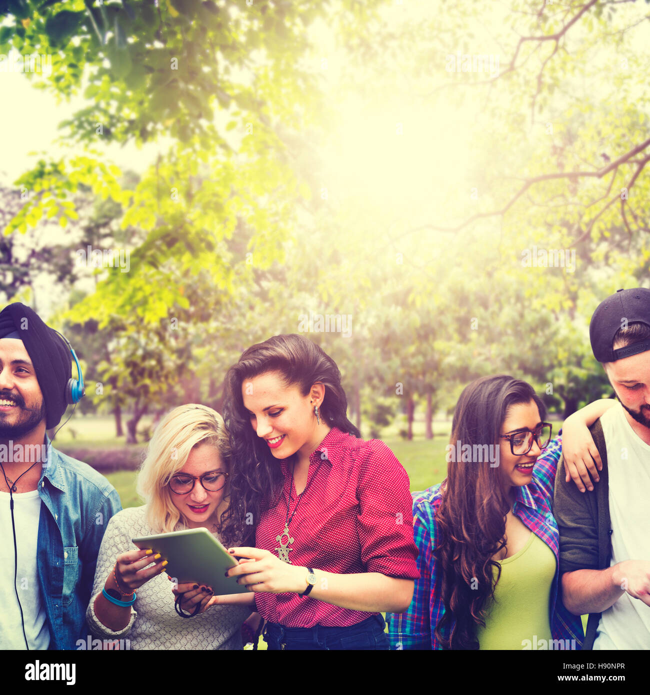 Talking Brainstorming Communication Friends Concept Stock Photo - Alamy