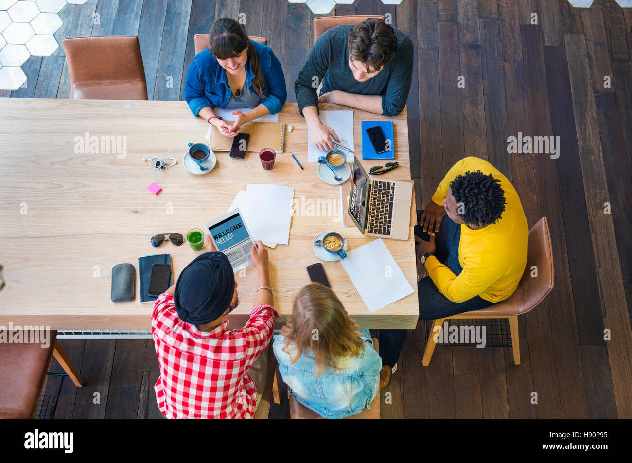 Brainstorming Connection Colleagues Team Concept Stock Photo - Alamy