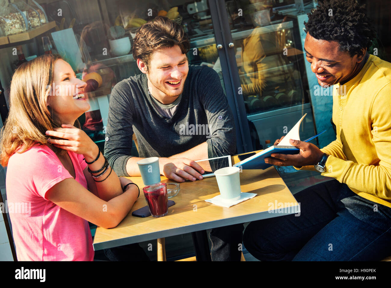 Coffee Shop People Meeting Communication Talking Concept Stock Photo ...
