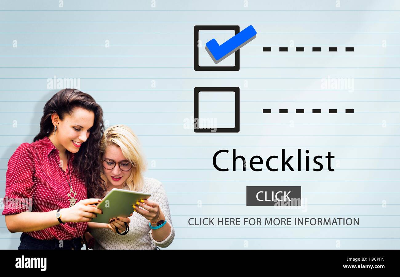 Checklist Choice Decision Document Mark Concept Stock Photo - Alamy