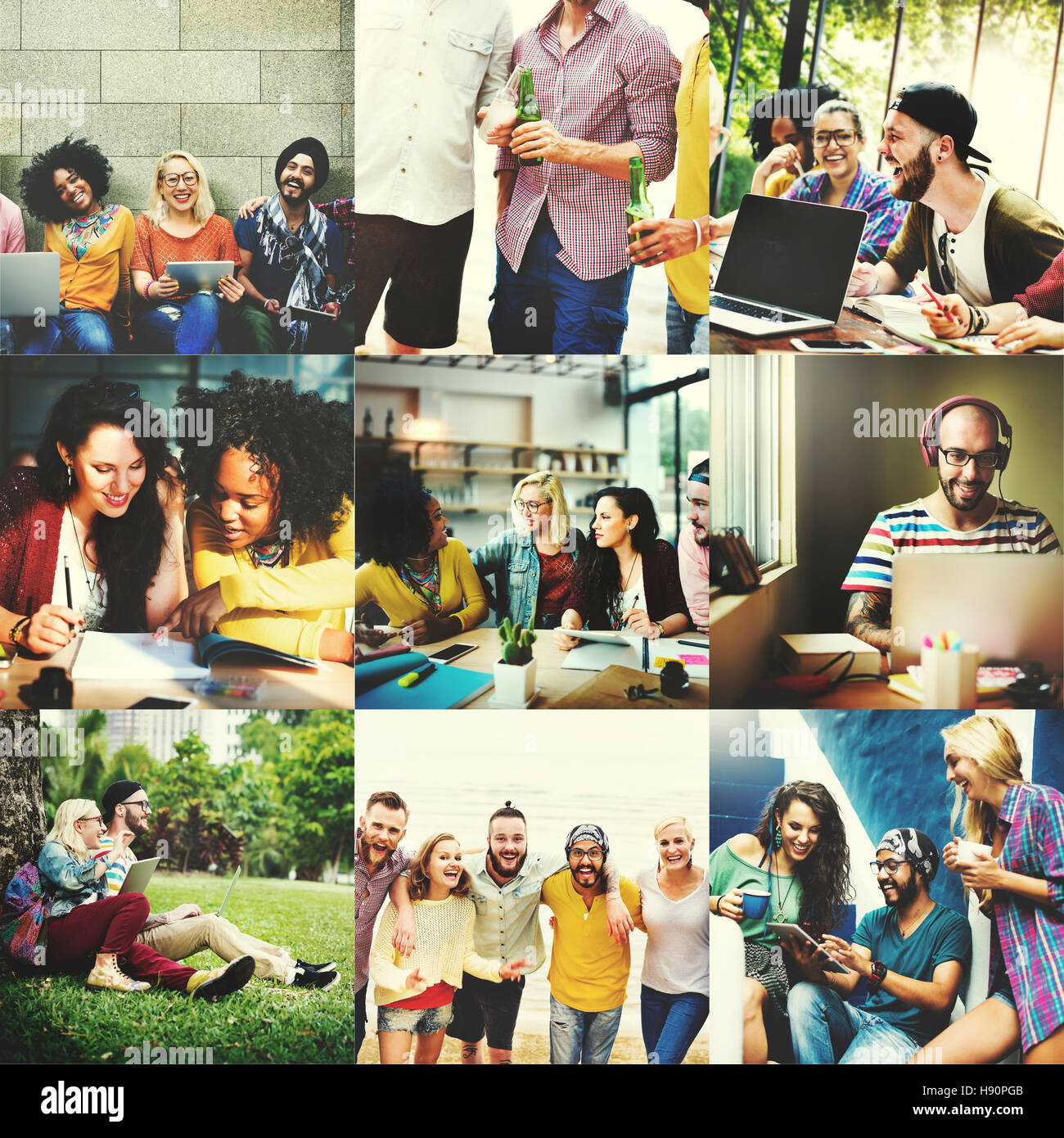 Community Technology Digital Device Together Concept Stock Photo - Alamy