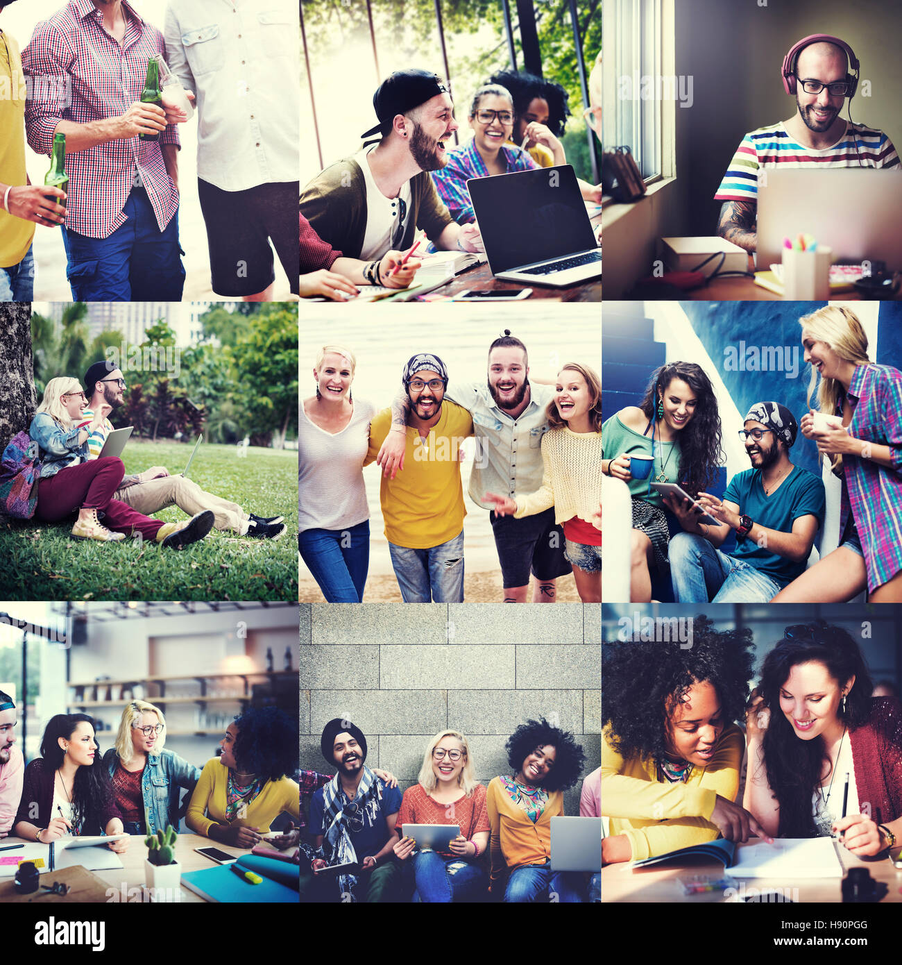 Community Technology Digital Device Together Concept Stock Photo - Alamy