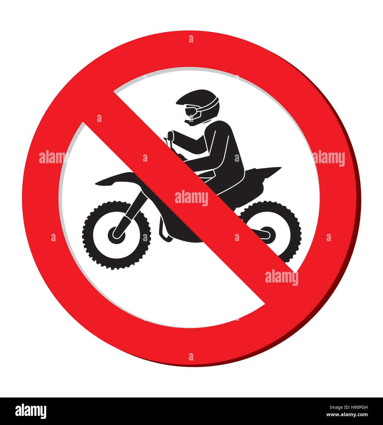 no motorcycle prohibition sign design vector illustration eps 10 Stock ...