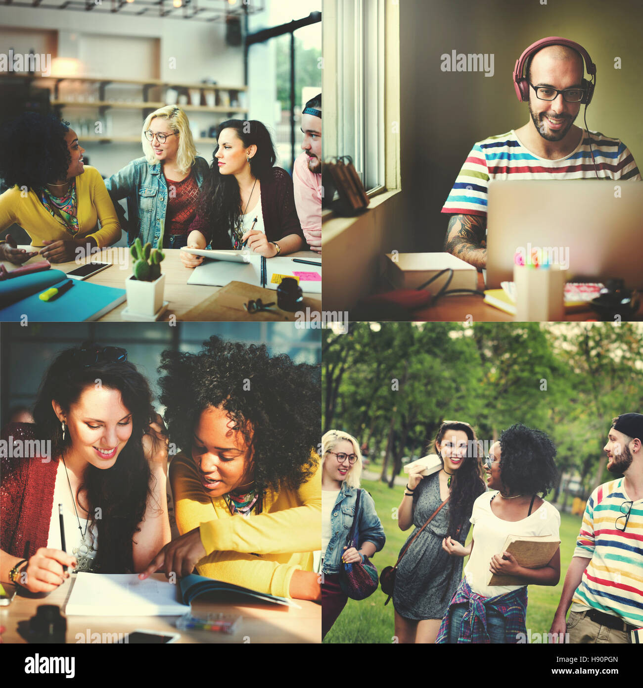 Community Technology Digital Device Together Concept Stock Photo - Alamy