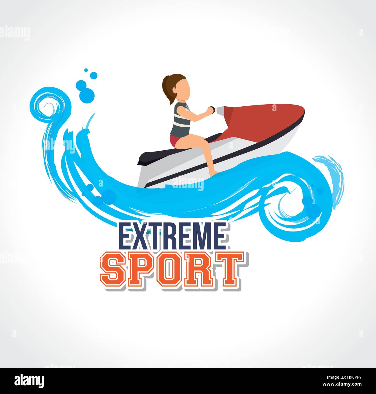 Vintage jet ski Stock Vector Images - Alamy