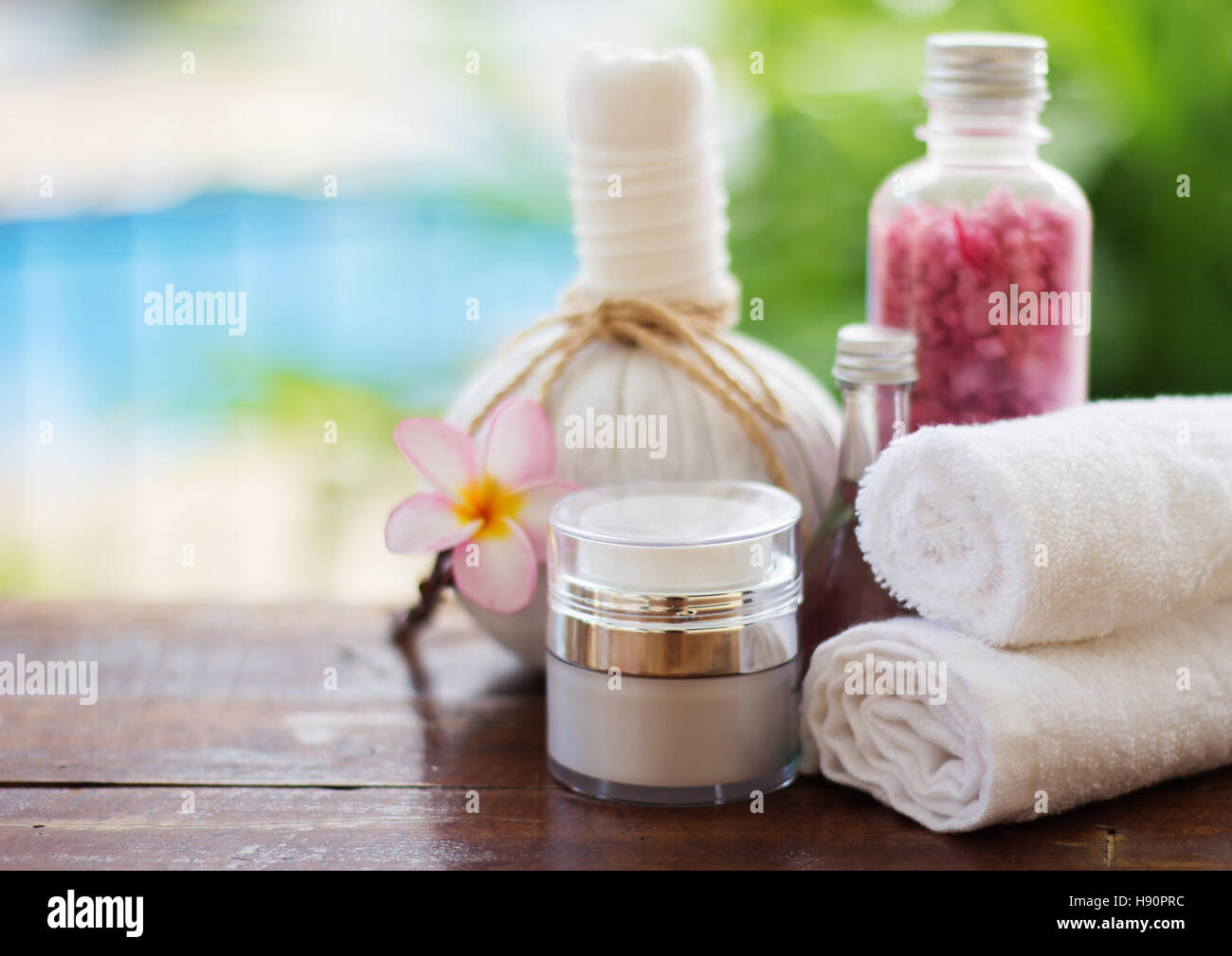Set of spa treatments,massage and spa concept background Stock Photo ...