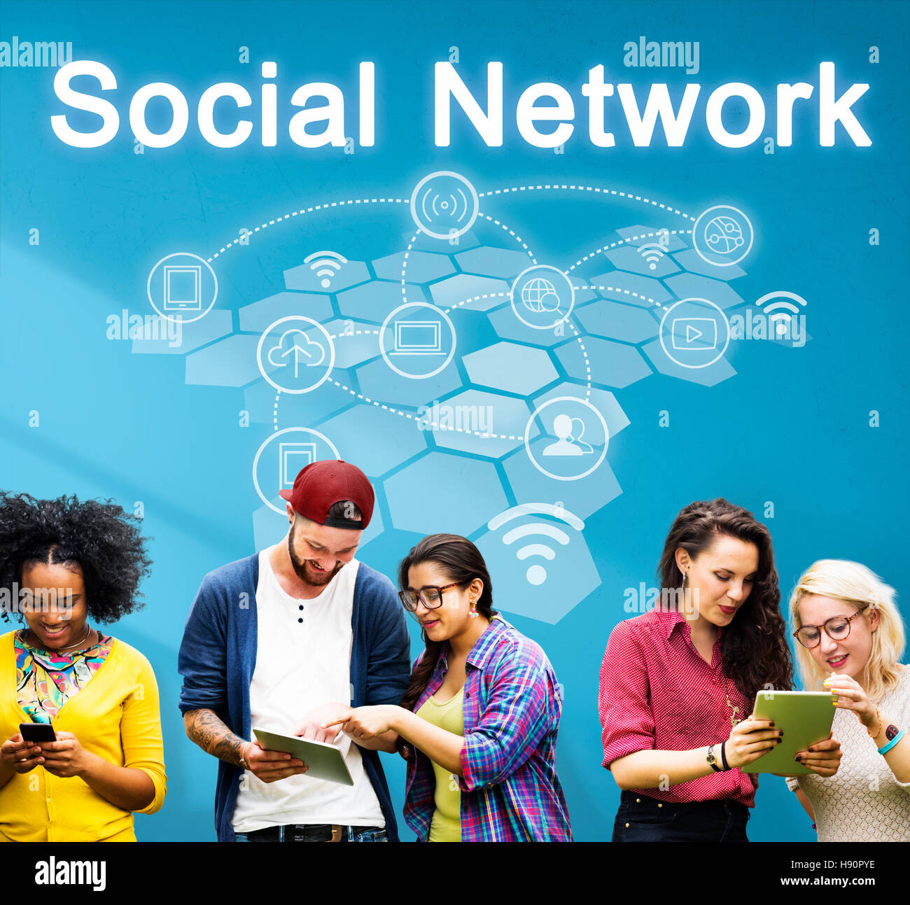 Social Network Internet Connection Technology Concept Stock Photo - Alamy