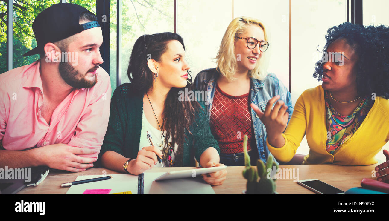 Meeting Talking Discussion Brainstorming Communication Concept Stock ...