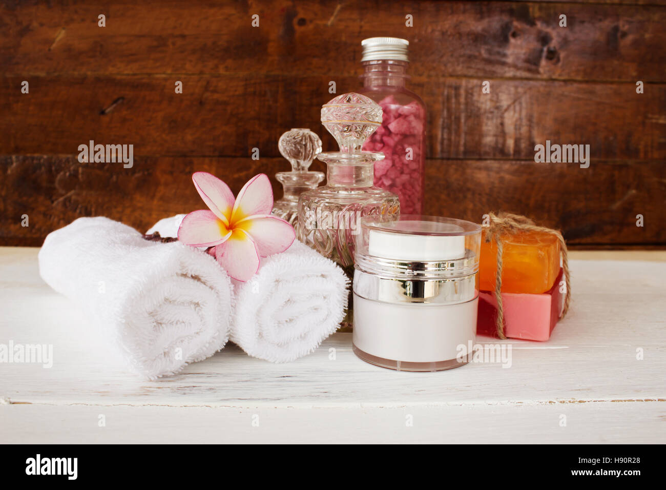 Set of spa treatments,massage and spa concept background Stock Photo ...