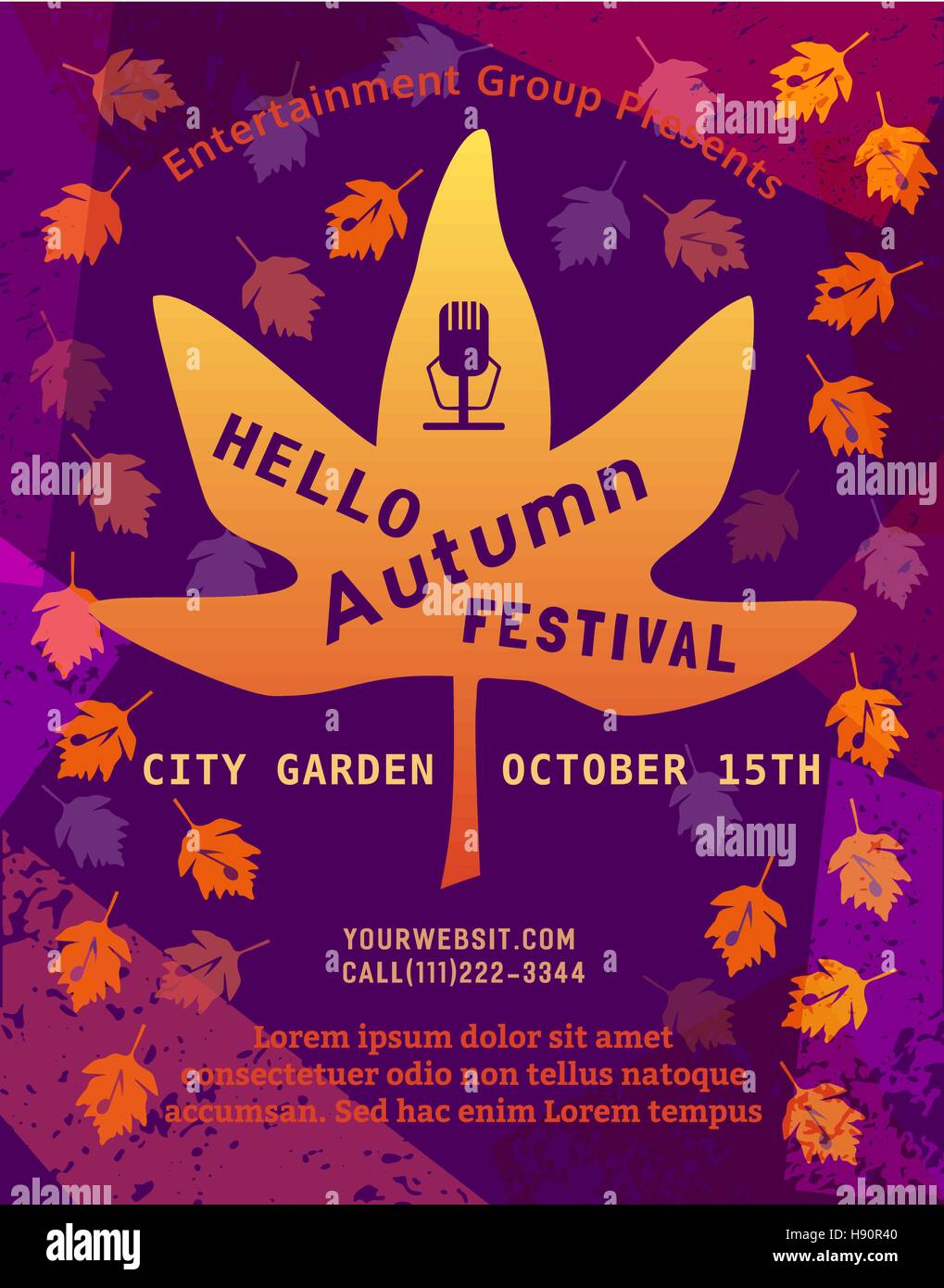 Autumn concert poster hi-res stock photography and images - Alamy