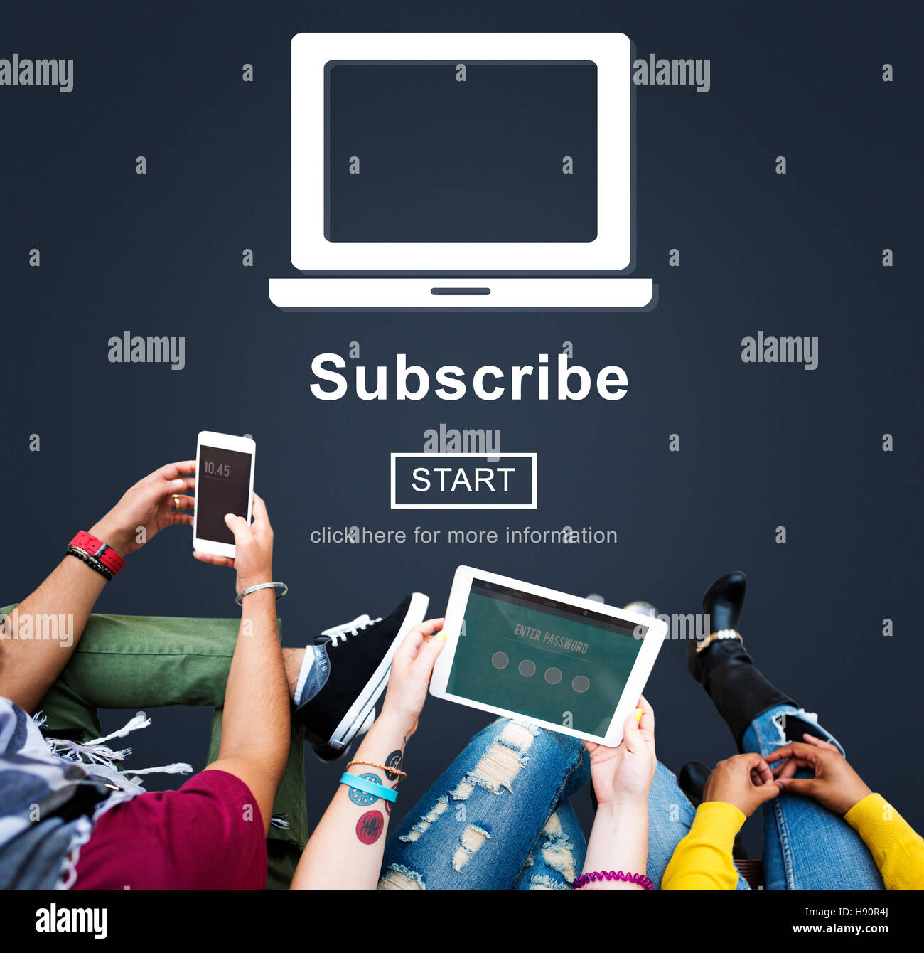 Subscribe Advertising Marketing Membership Concept Stock Photo - Alamy