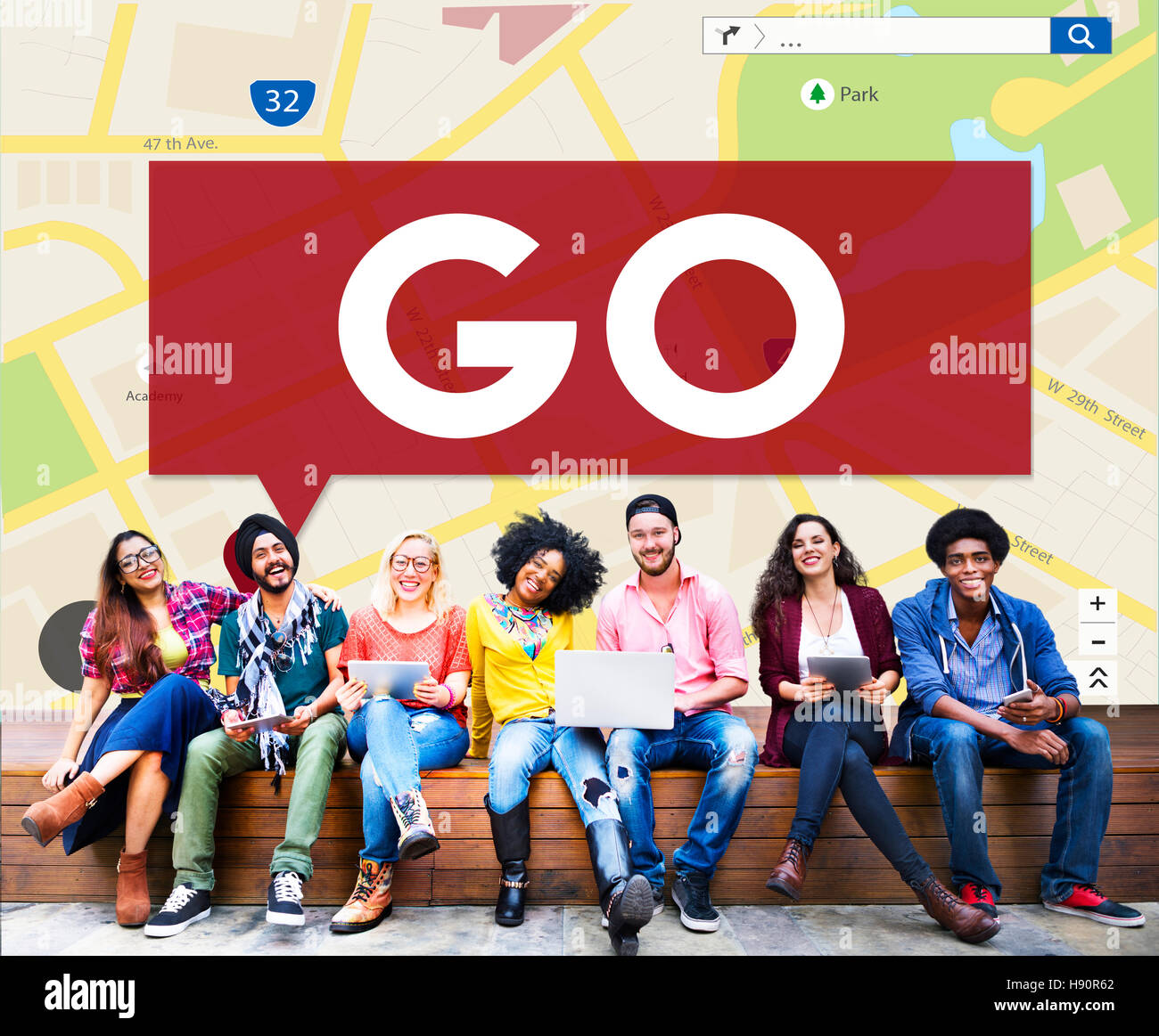 Go Going Navigation Direction Concept Stock Photo - Alamy