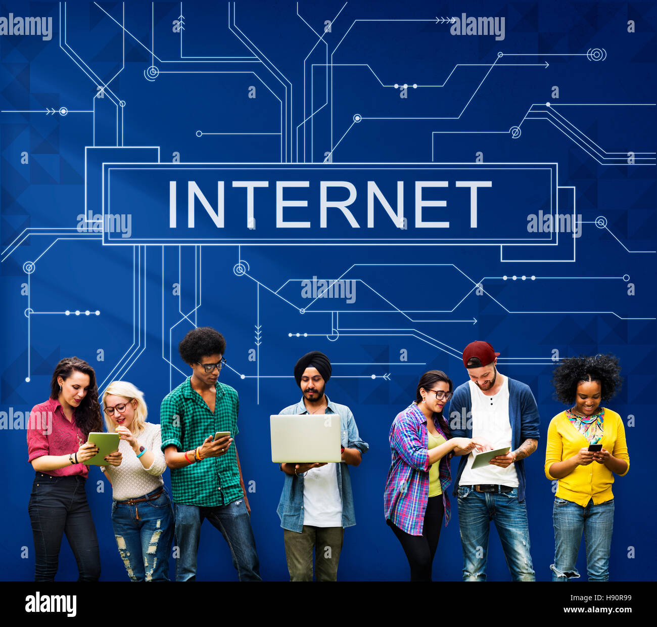 Internet Online Circuit Board Technology Concept Stock Photo - Alamy