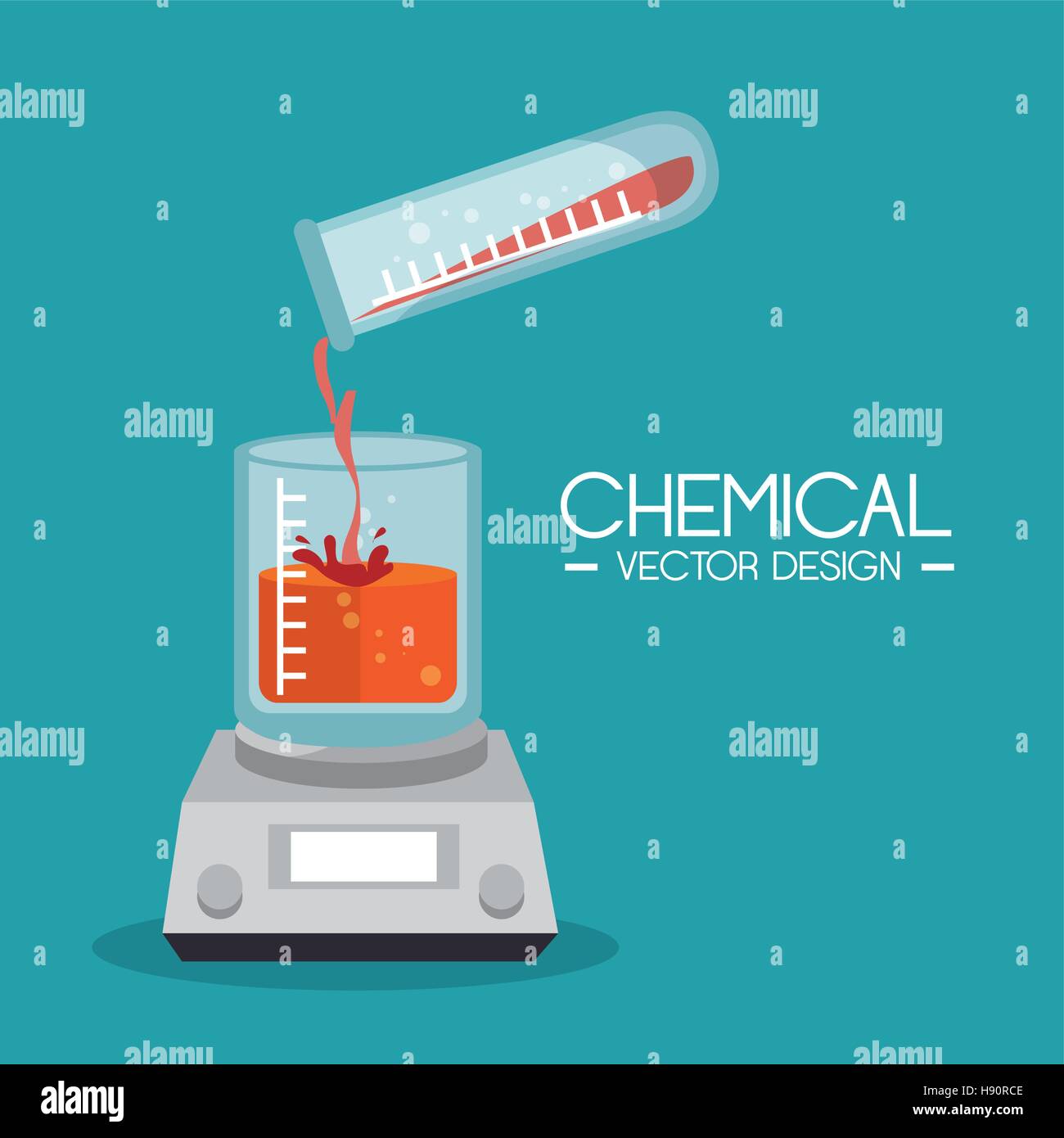 chemical measuring equipment laboratory vector illustration eps 10 ...