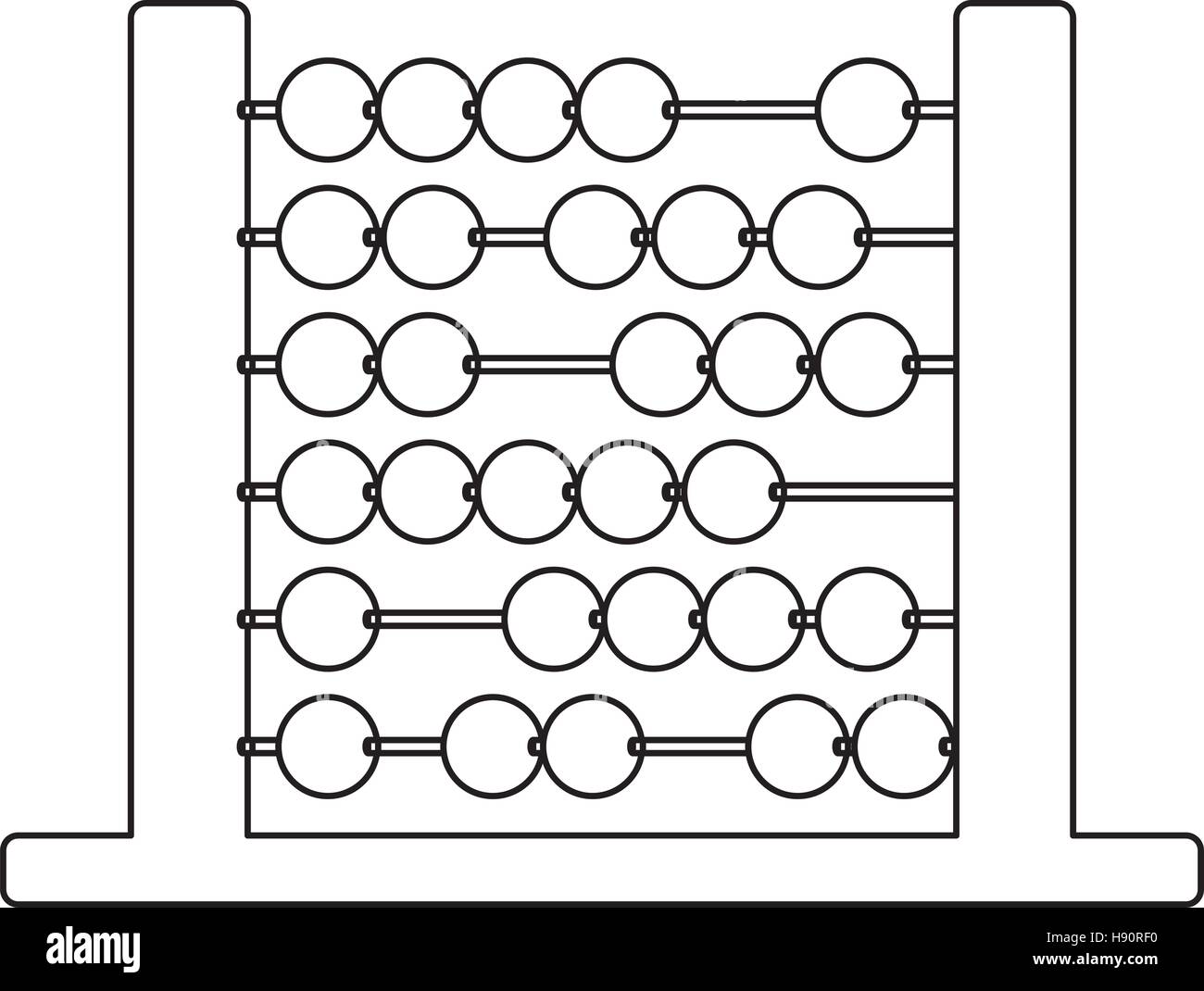 Abacus on. School education learning and knowledge theme. Isolated ...