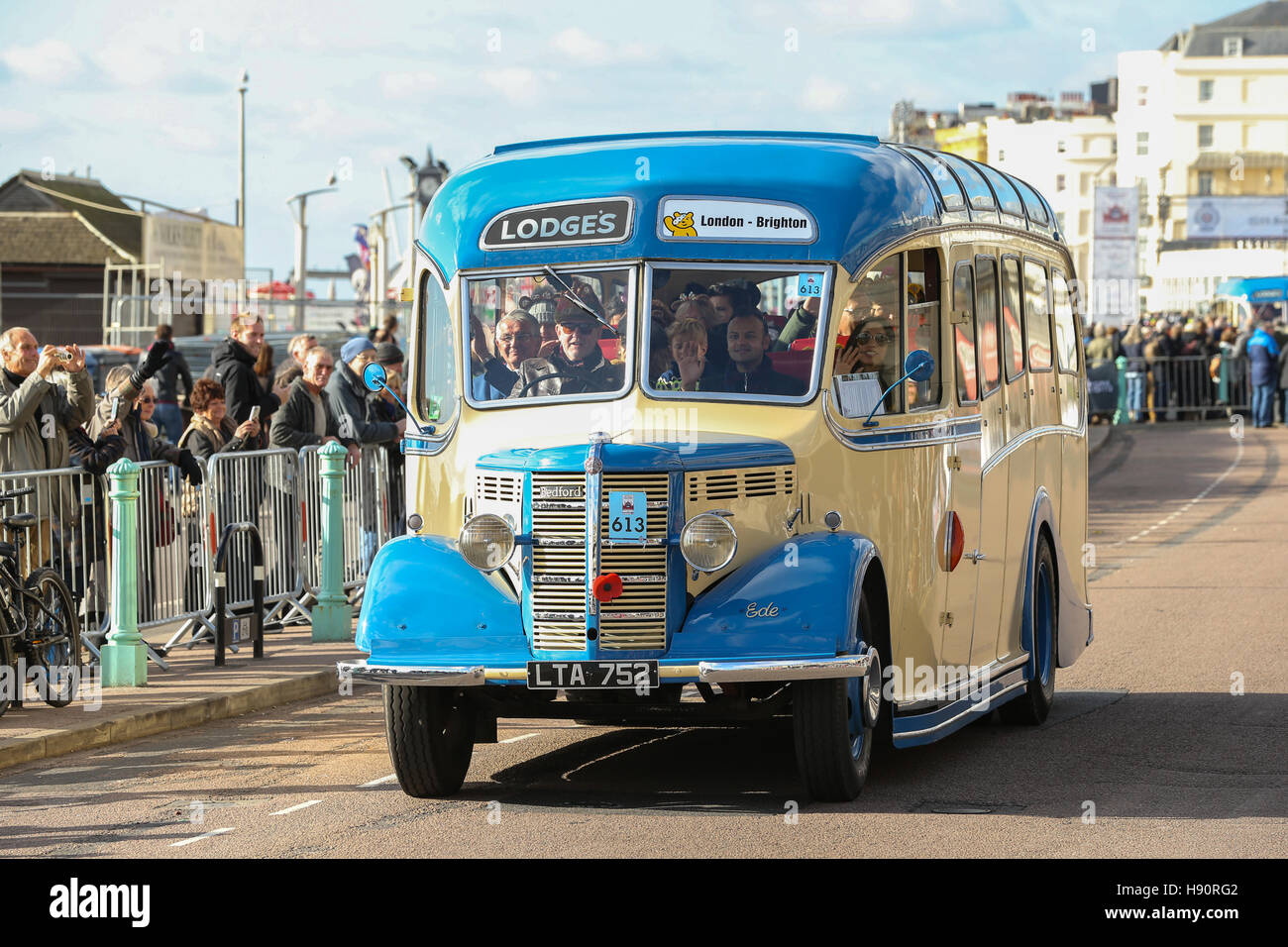 Ken Bruce drives a red coloured Veteran Bus in the 2016 London to ...