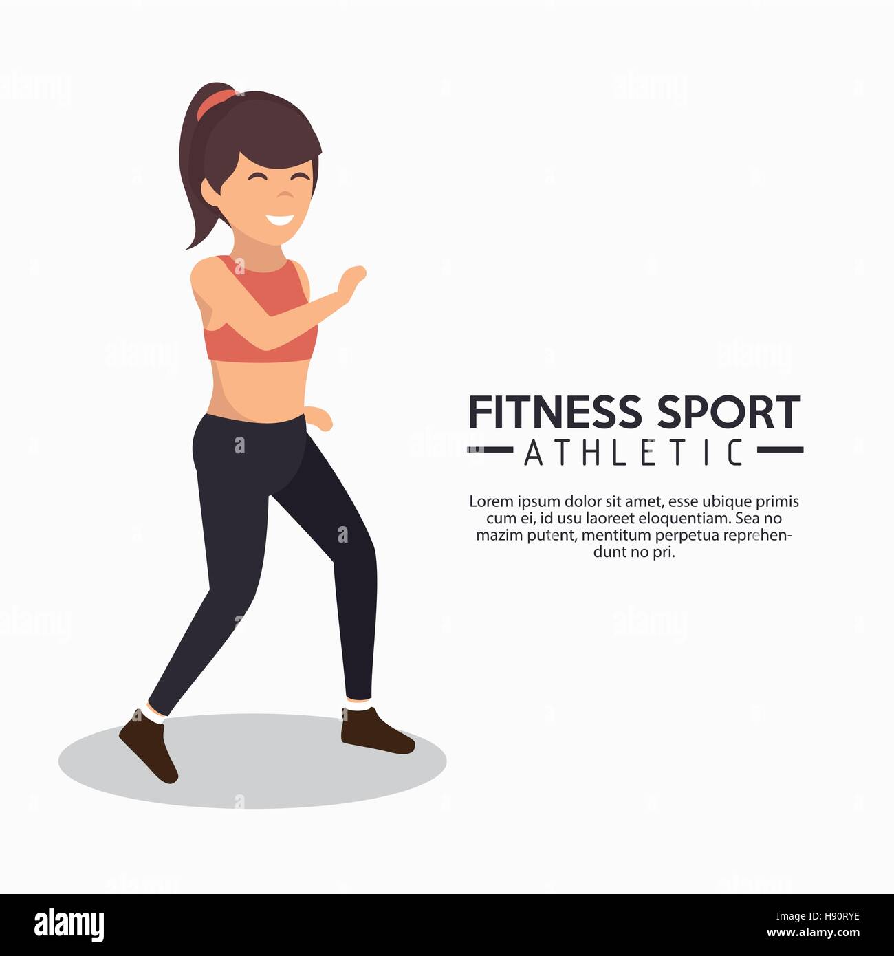 Attractive sportswoman Stock Vector Images - Alamy