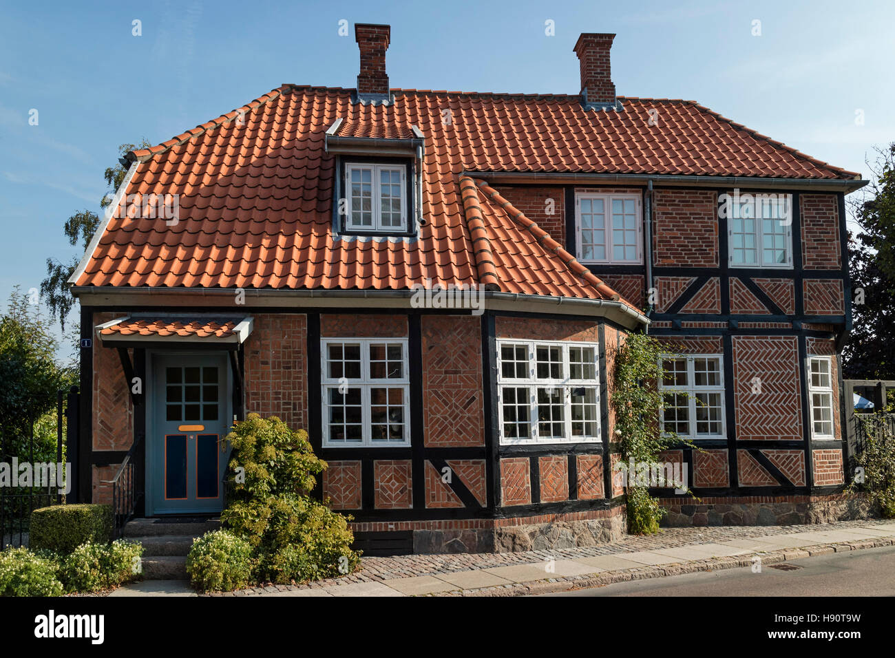 Traditional built house in the city of Faaborg, Denmark Stock Photo - Alamy