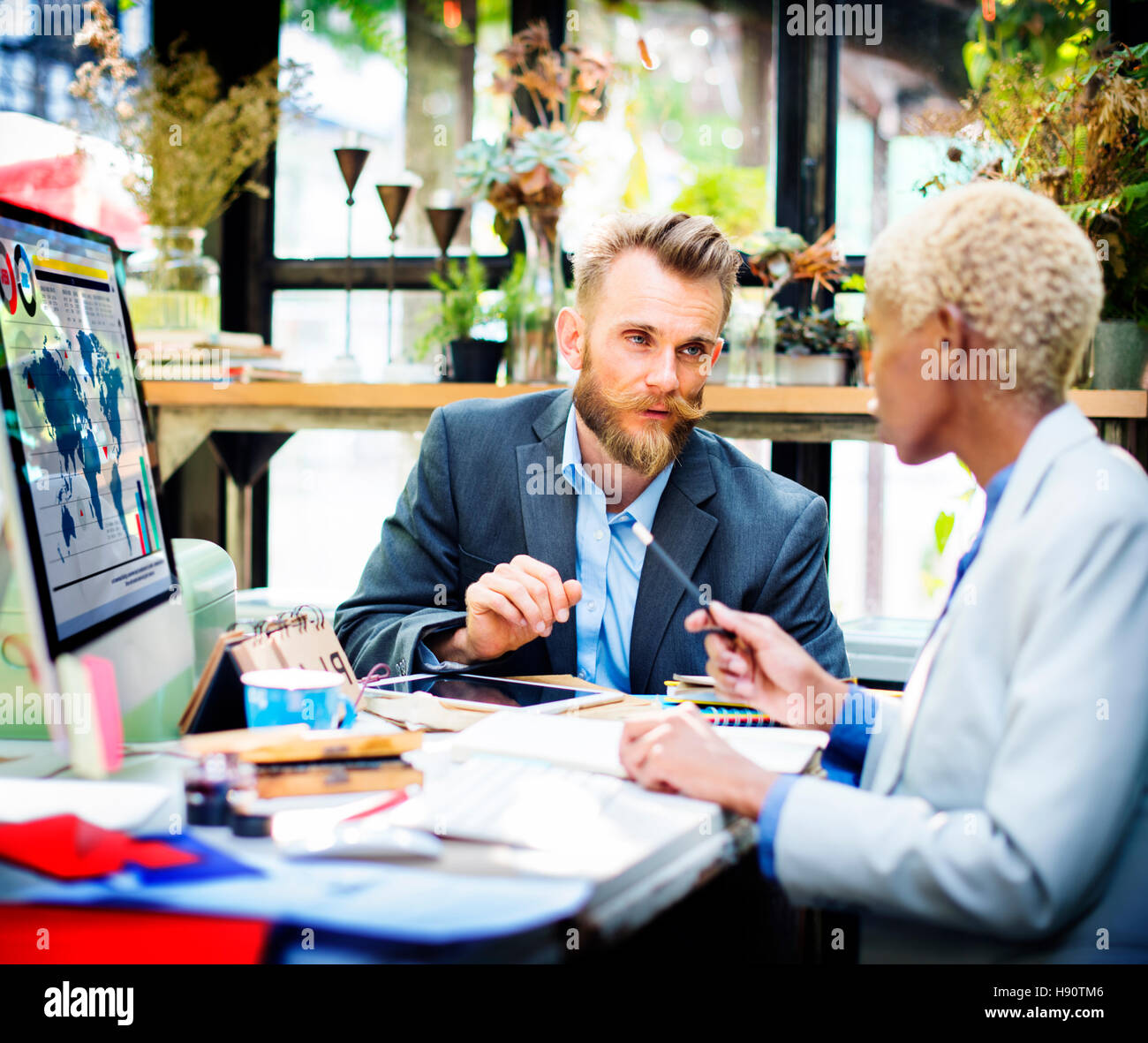 Manager Secretary Collaboration Meeting Discussion Concept Stock Photo ...