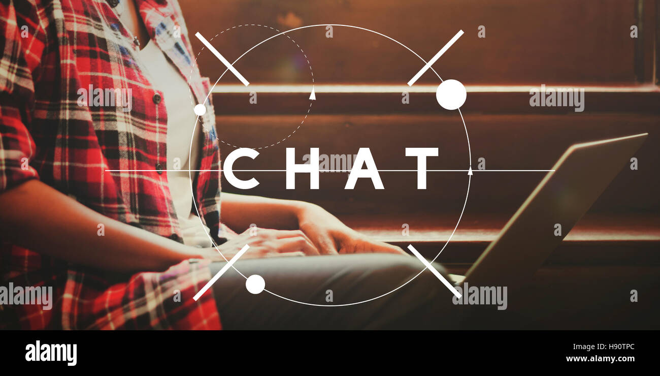 Chat Communicate Online Communication Connect Concept Stock Photo - Alamy