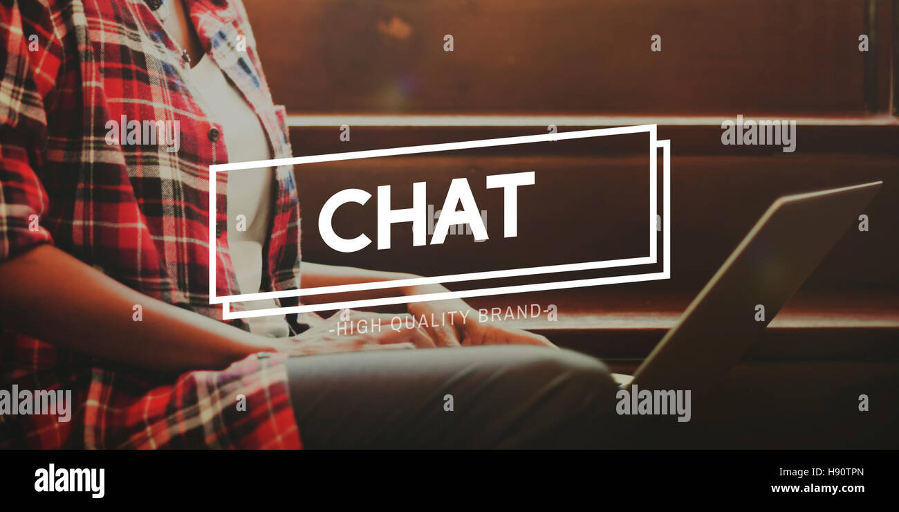 Chat Communicate Online Communication Connect Concept Stock Photo - Alamy