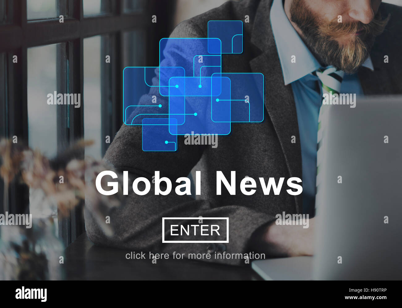 Global News Online Technology Update Information Concept Stock Photo ...